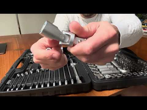 XHTT Socket Set 216 Pcs 1/4,3/8,1/2 6 Point Cr-v Metric Socket, Star Sockets, Deep Socket