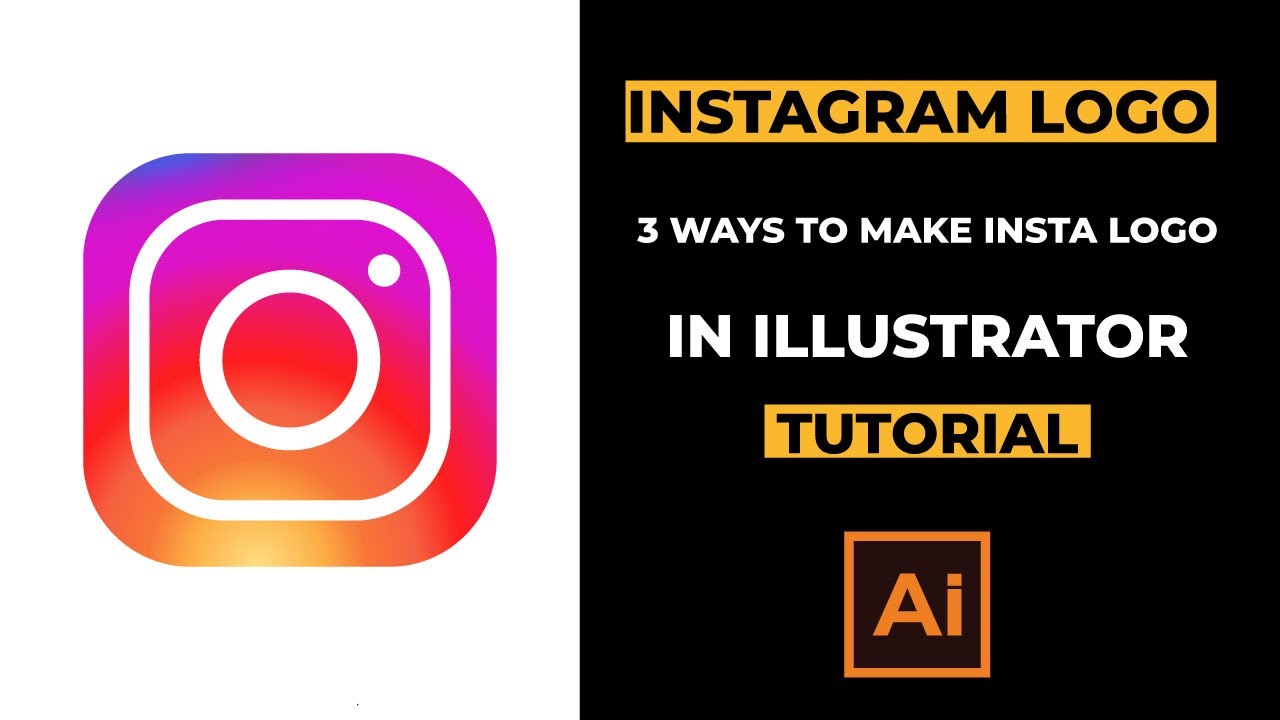 Instagram logo design tutorial| Adobe Illustrator tutorial | How to make instagram logo