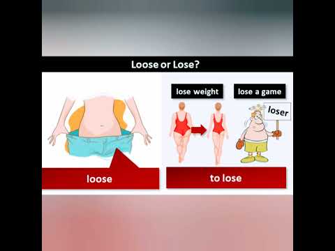 Loose vs Lose || English Visual Dictionary 🇺🇸..