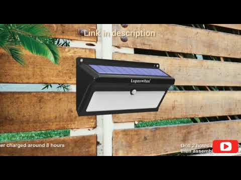 Luposwiten 100 LED Solar Lights Outdoor Waterproof