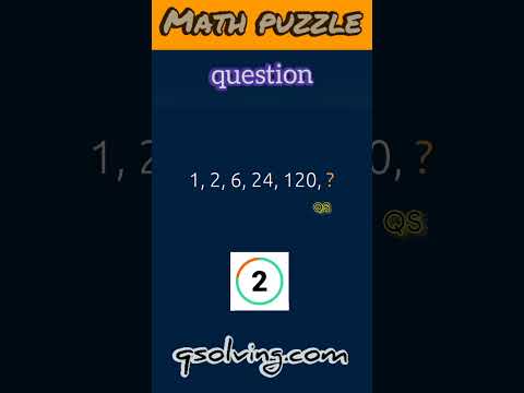 1 2 6 24 120 ? math puzzle question with answer riddles #math #tricks #puzzle #sigmarule #cube