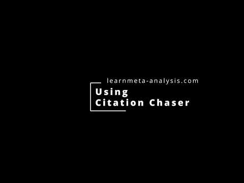 Build Citation Databases FAST with (free!) CitationChaser