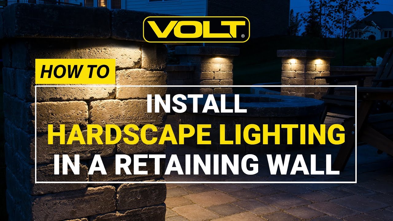 How to Install a Hardscape Light in a Retaining Wall - Landscape Lighting Installation Tips