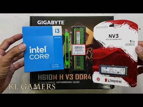 2025 Autocount Office PC Build intel Core i3 14100 GIGABYTE H610M H V3 DDR4 Kingston NV3