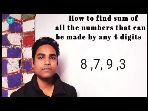 Sum of all the numbers that can be made by any 4 digits @perfectguidetomaths
