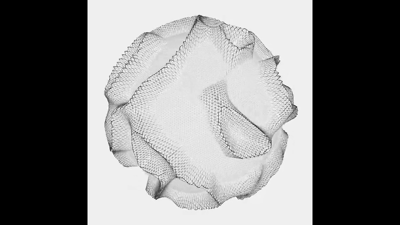 Spherical folds. #openframeworks #programming #creativecoding