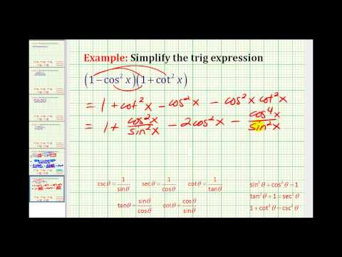 Example 2: Simplifying a Trigonometric Expression | Math Help from ...
