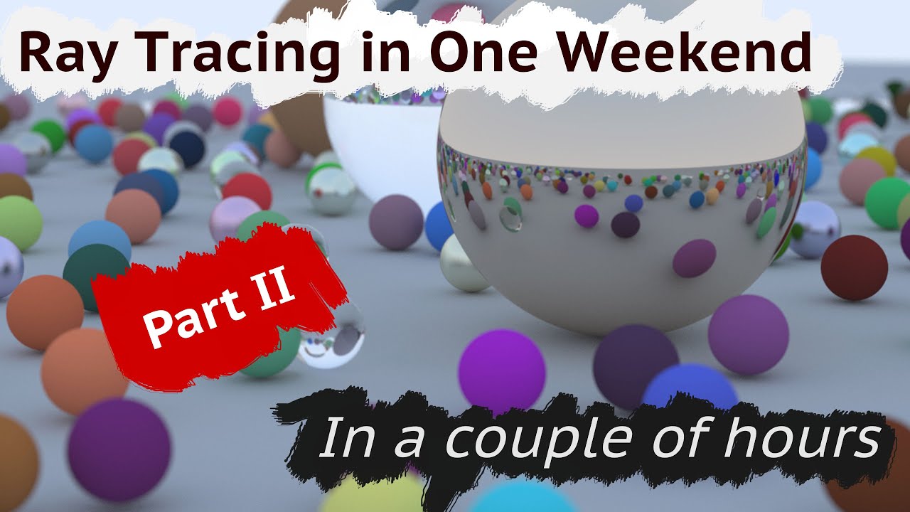 Ray Tracing in One Weekend -- In an hour! (Part Two)