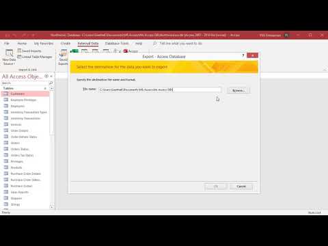 How to Export Tables, Queries, Forms etc to another Database in MS Access - Office 365