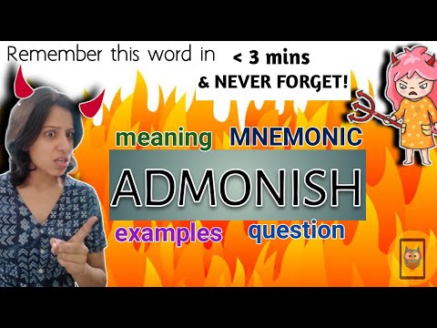 #53 Admonish | Meaning Mnemonic Pronunciation | Vocabulary | Barron’s 333 | CAT GRE GMAT SAT CDS SSC