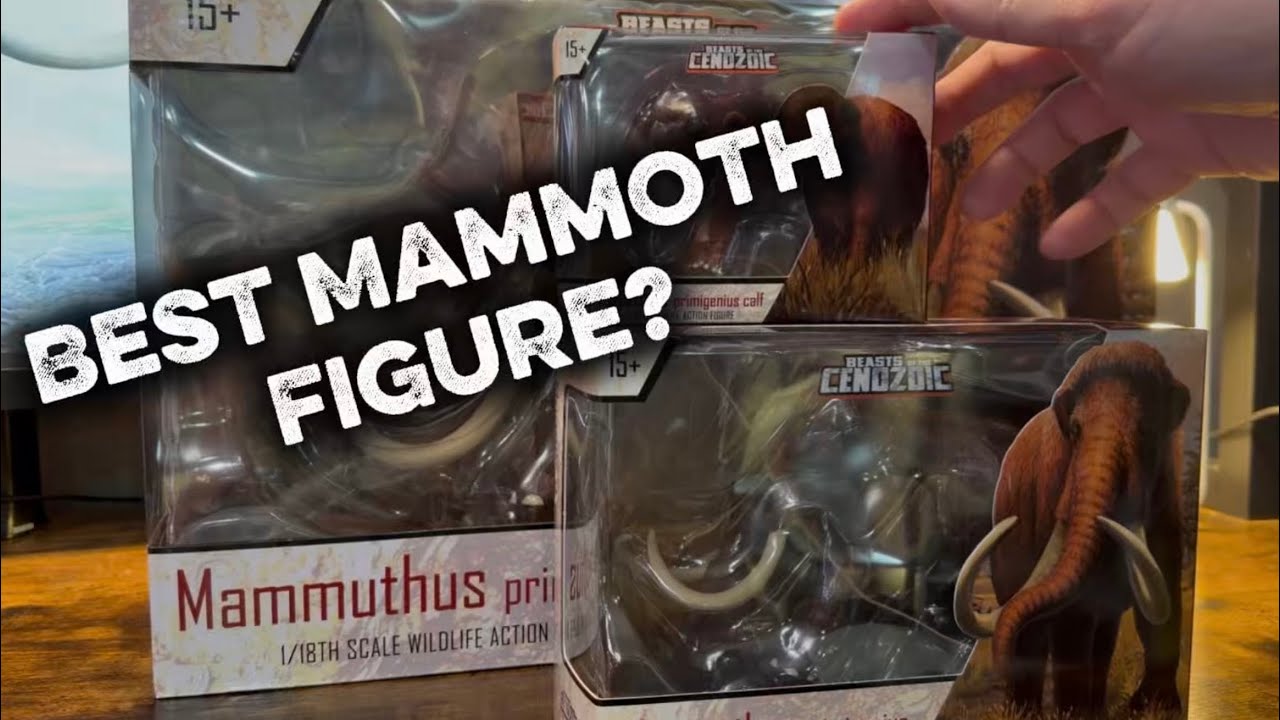 Beasts of the Cenozoic Woolly Mammoth Review! 1/18 & 1/35 Scale + Snowy Photo Shoot