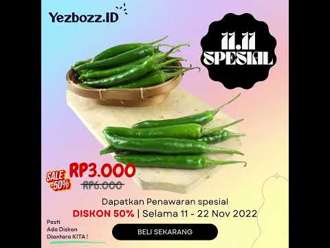 PARA SIH INI CUMA Rp3.000 Cabe Ijo / Cabai Hijau Besar per 250 gram