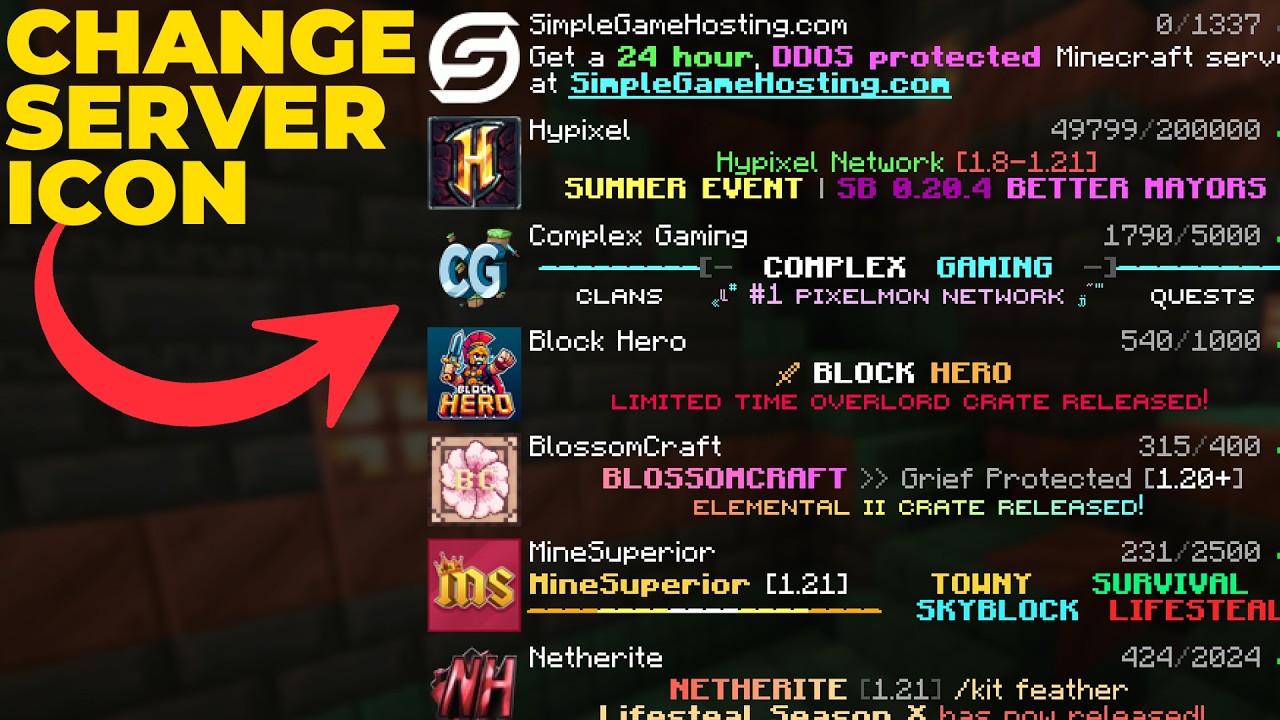 How To Change Minecraft Server Icon