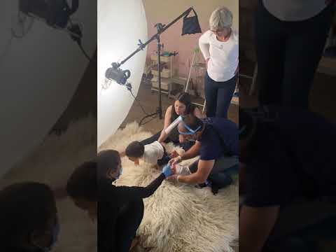 newborn photography backstage plm light