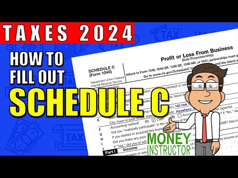 How to Fill Out Schedule C Form 1040 for 2023 | Taxes 2024 | Money Instructor