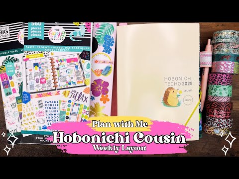 Hobonichi Cousin Weekly Planner Setup - Happy Planner Stickers - Rainbow Vibes - June Plan with Me