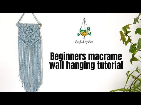 Easy Beginners Macrame Wall Hanging Pattern - Step by Step DIY tutorial