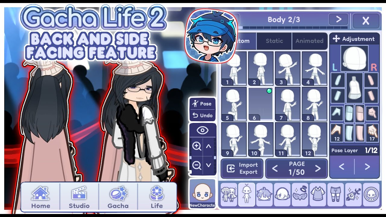 NEW GACHA LIFE 2 BACK AND SIDE FACING FEATURE