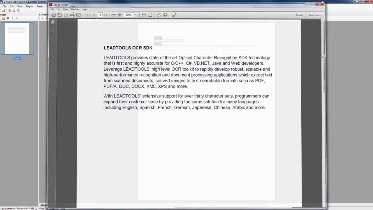 New OCR Features in LEADTOOLS Version 18