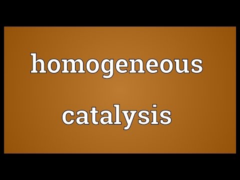 Homogeneous catalysis Meaning