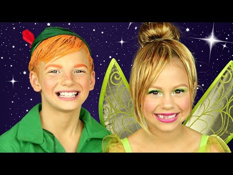 Peter Pan and Tinkerbell Makeup and Costumes