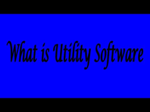 What is utility software