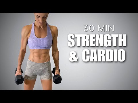 30 MIN STRENGTH & FAT BURNING HIIT WORKOUT WITH DUMBBELLS | No Repeat!