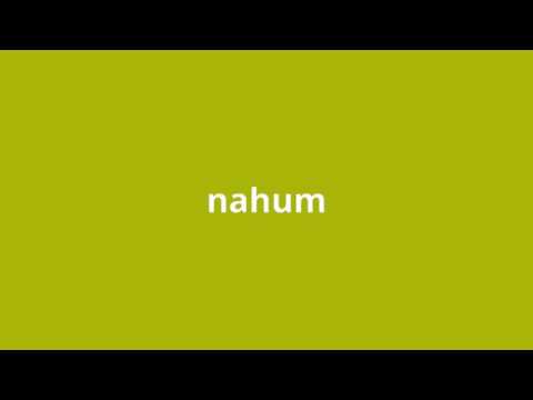 what is the meaning of nahum.