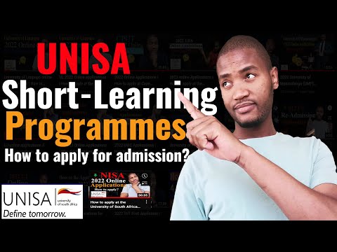 UNISA Online Admissions 2022 | How to apply for Short Learning Programmes/ Short Courses