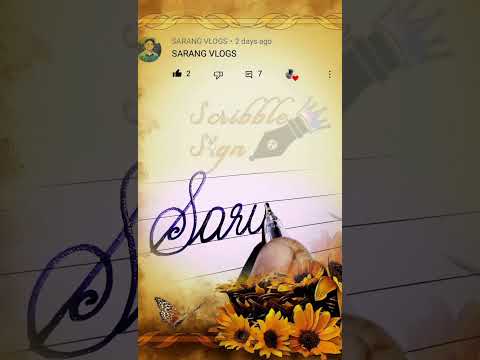 Sarang Vlogs Name Writing (Special Requested VIDEO) #namewriting #cursivewriting #shorts #writing