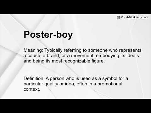 Poster-boy Meaning