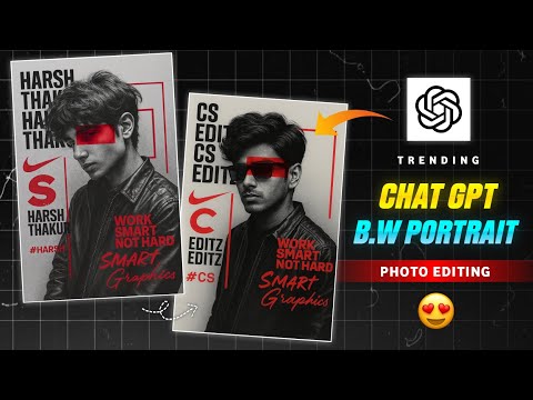 Black and White Portrait Chatgpt Photo Editing | How to Edit Photo in Chatgpt | Chatgpt Photo Trend