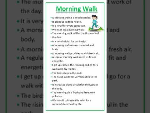 Essay on Morning Walk #essaywriting #essay #englishessay #youtubeshorts #shorts #easytolearn &write
