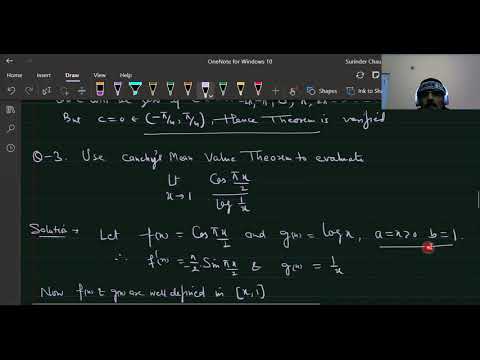 Application of Cauchy Mean Value Theorem (31-DC-5)