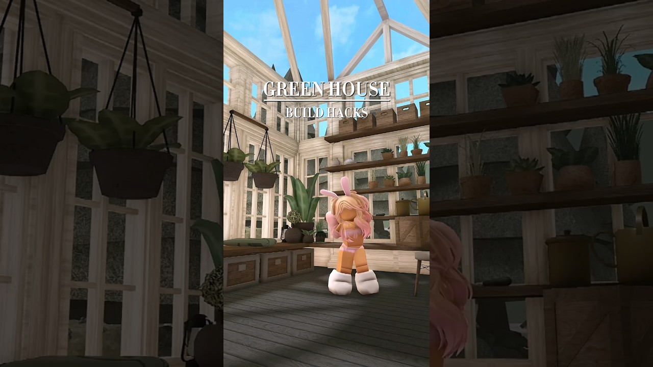 Bloxburg green house garden hacks and ideas 🌿 #bloxburg #bloxburgupdate #bloxburgbuilds