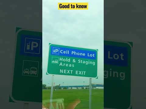Good To Know - Cell Phone Lot - Temporary Sort Term Parking Area at Airport. #goodtoknow #parkinglot