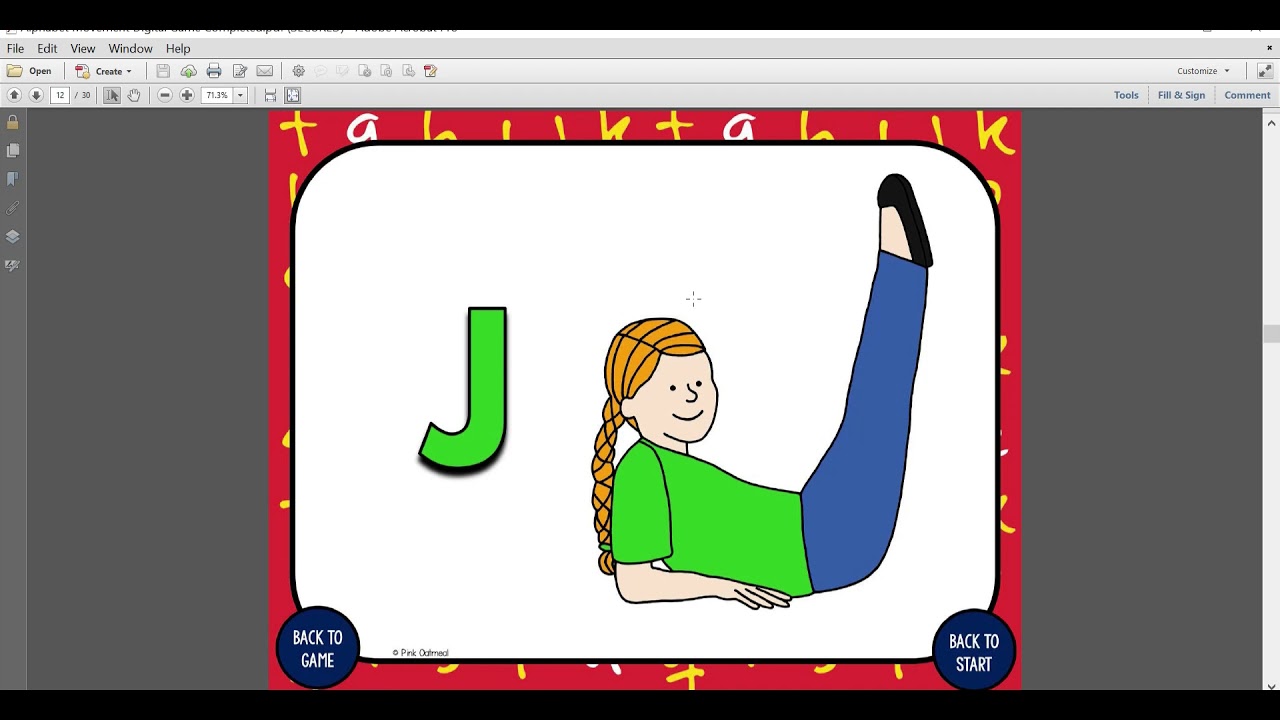 Alphabet Gross Motor Digital Game