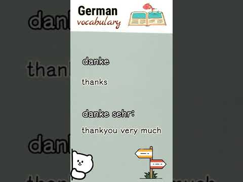 danke (thanks) | German language vocabulary