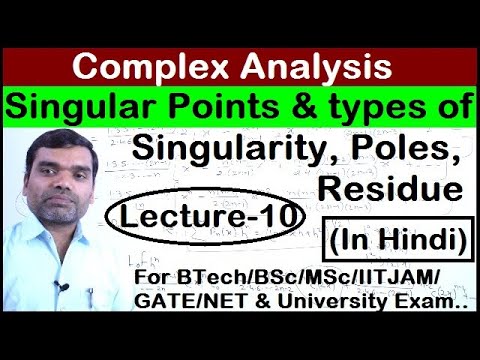 Complex Analysis - Singular Points and Residue in Hindi (Lecture10)