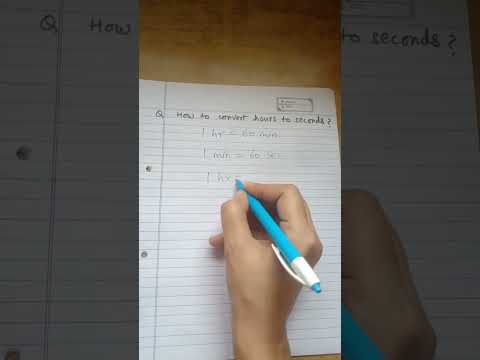 How to convert hours to seconds? #youtubeshorts #shorts #maths
