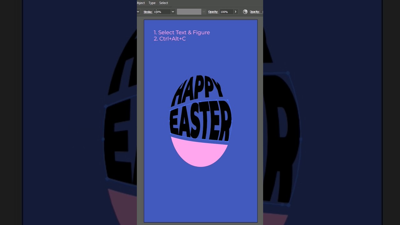 🥚 How to make 🐰 #HappyEaster Day Poster in #AdobeIllustrator ✨Share & save for later! ❤️