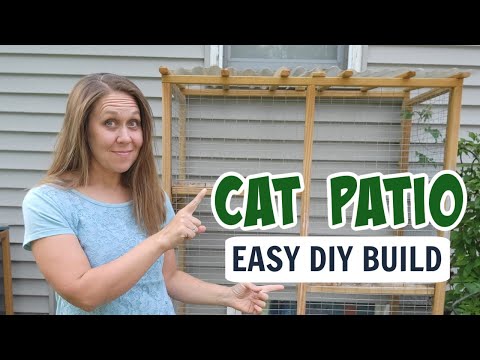 How to Build an Outdoor Cat Patio -- Tutorial to build a DIY catio
