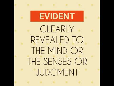 Evident meaning , english vocabulary words , educational help