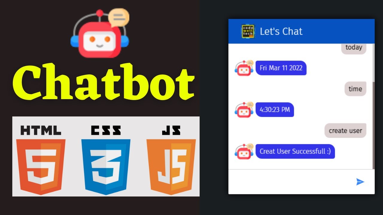How to create a Messenger Style ChatBot with JavaScript Tutorial (Part 1) | Best JavaScript Project