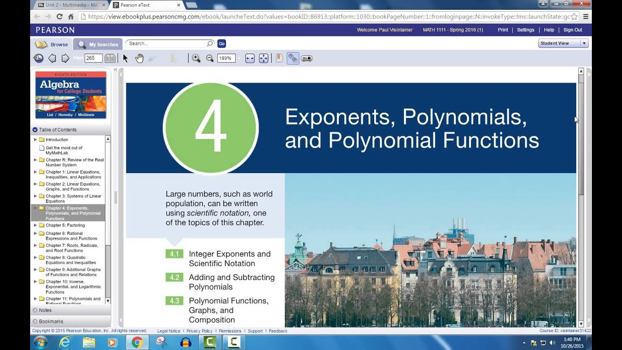Mymathlab Etext Overview 1