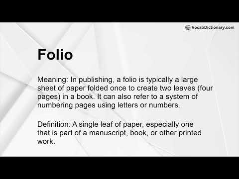 Folio Meaning