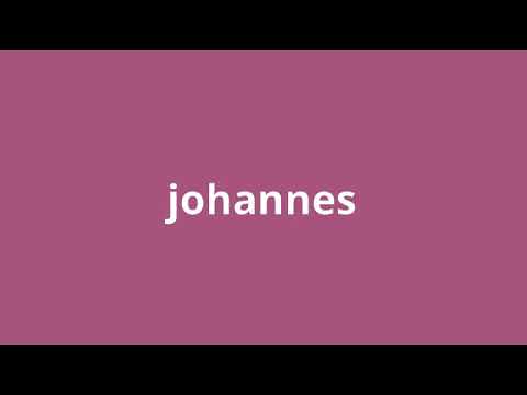 what is the meaning of johannes.