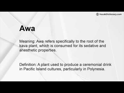 Awa Meaning