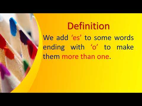 Adding es to words ending with o