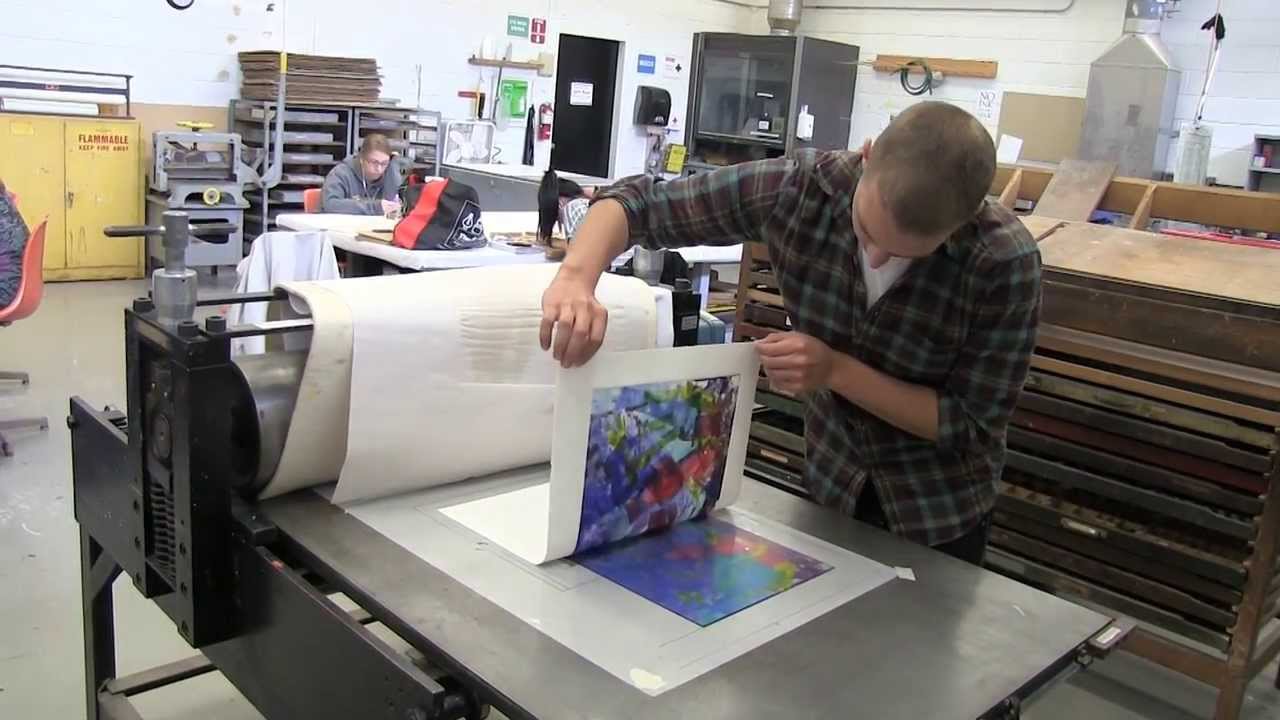 Monotype Printmaking at SUNY Oswego